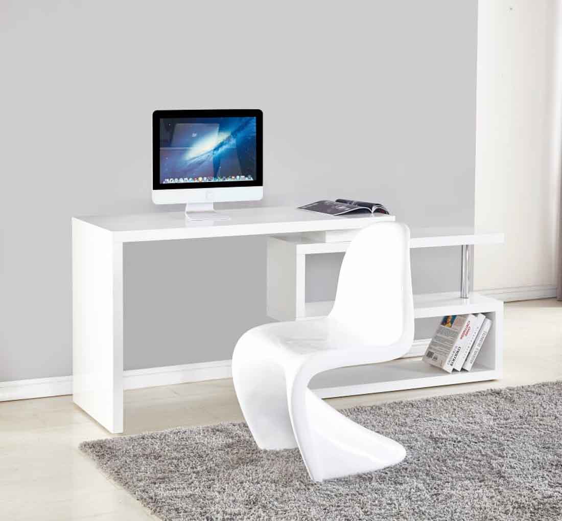 Tyler White High Gloss Writing Desk