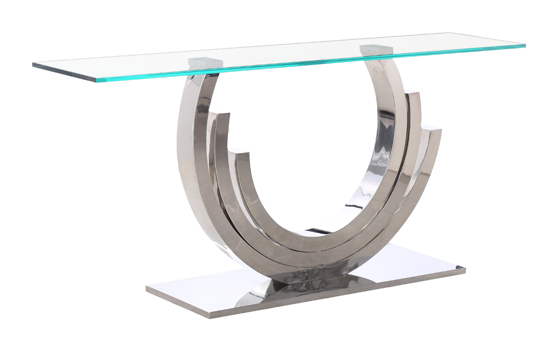 Crescent Console Table Silver